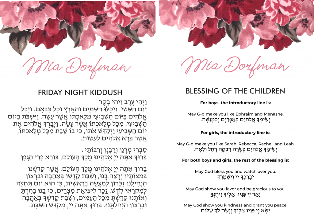 Kiddush Blessing Children | Love from Me