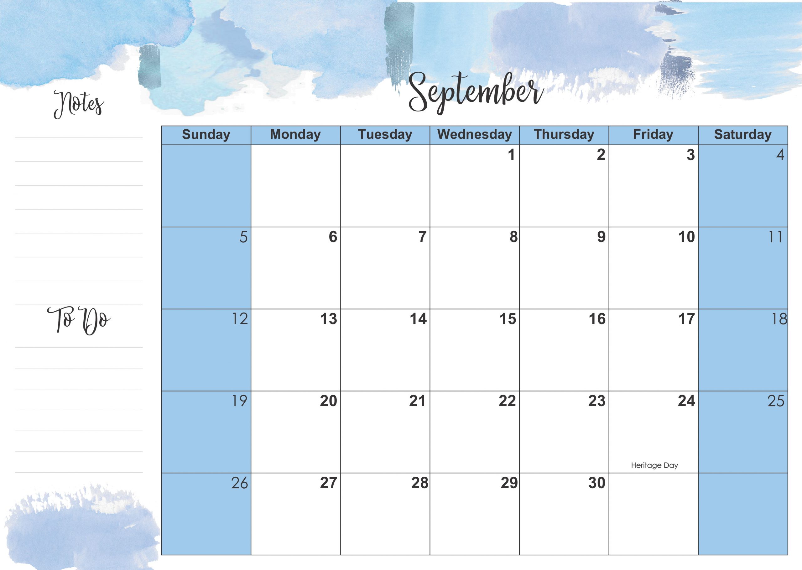 Watercolour blue | Love from Me